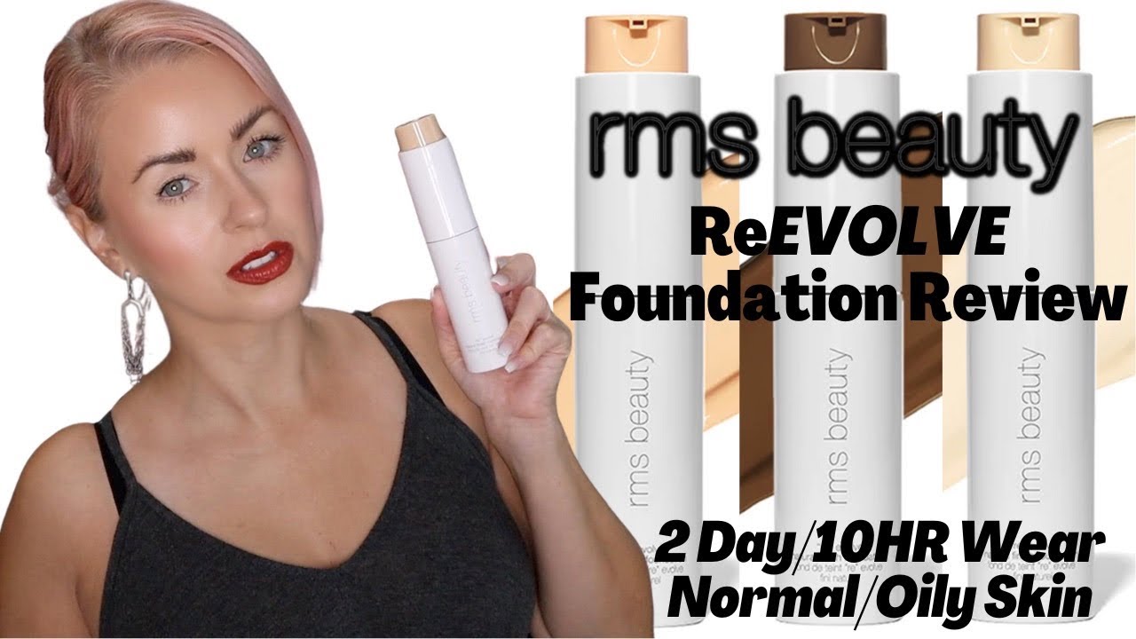 RMS Beauty ReEVOLVE Foundation Review + 2 DAY 10 HR WEAR + DUPES ...