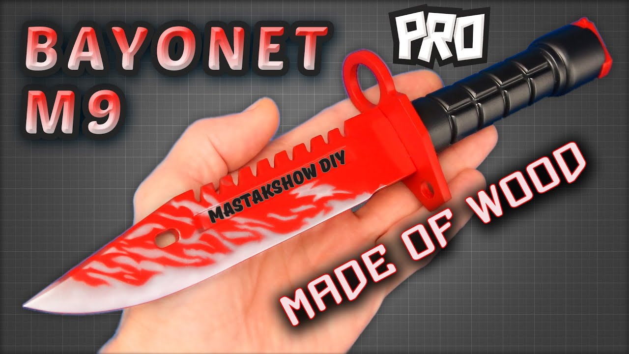How to make M9 BAYONET from wood. CS:GO | Standoff 2 DIY - YouTube