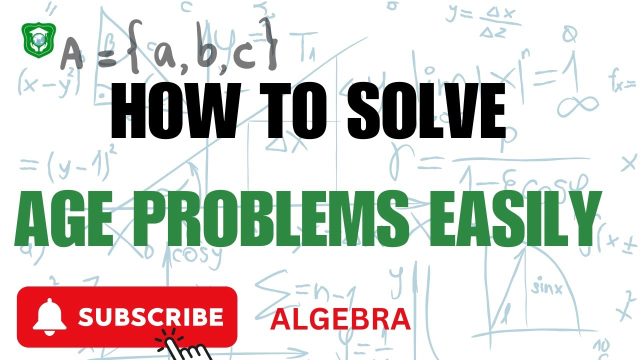 Solving AGE Problems with Quadratic Equations Made Easy? #maths # ...