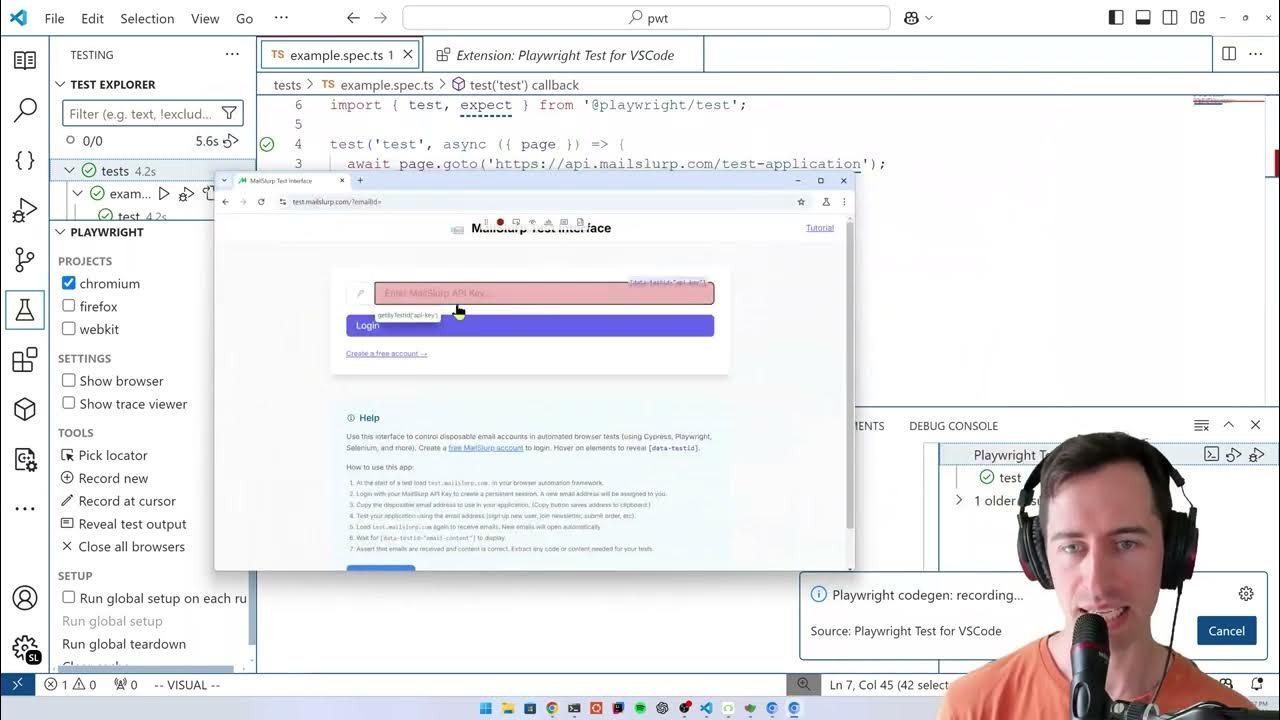 How To Use The Playwright Codegen Test Recorder In Vscode No Code