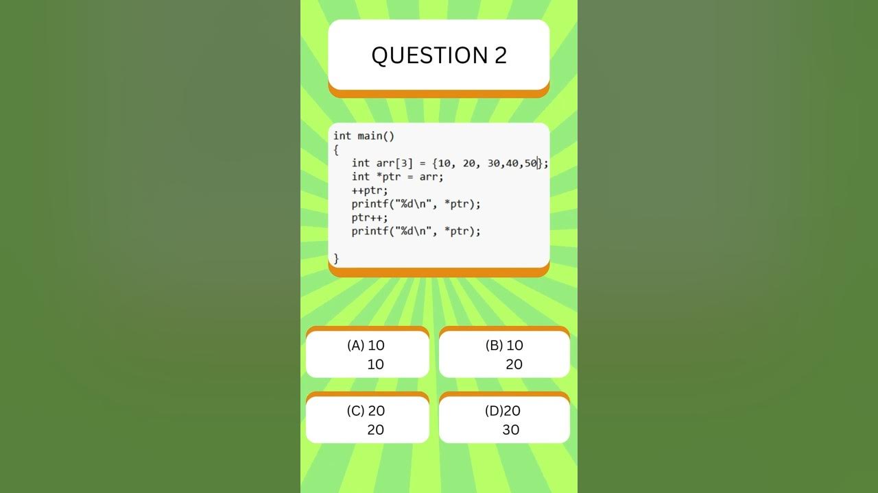 POINTERS ARITHMETIC in C | Day 2 of pointers week | Quiz | Code Quiz ...