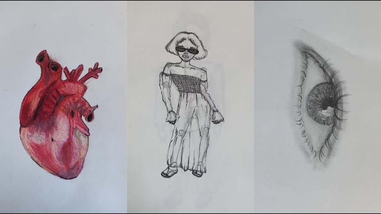 inside my sketchbook: a tour of my most recent drawings - YouTube