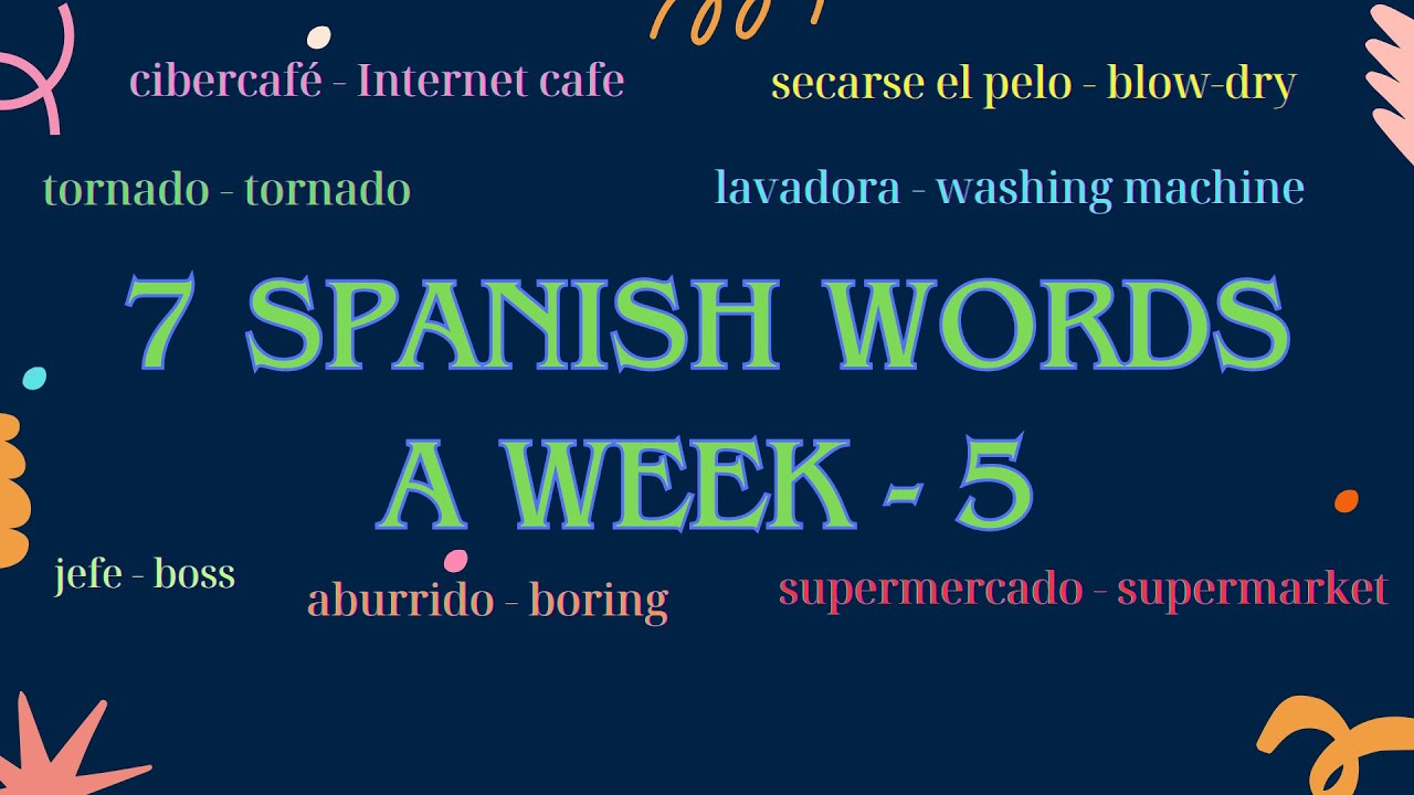 Learn Spanish Easy With Vocabulary and Phrase - Week 5 ★ Spanish For ...