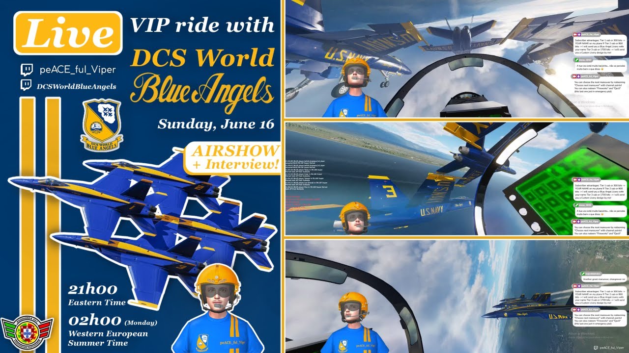 Virtual Ride with DCS World Blue Angels! 🔥Full Airshow + Interview (1: ...