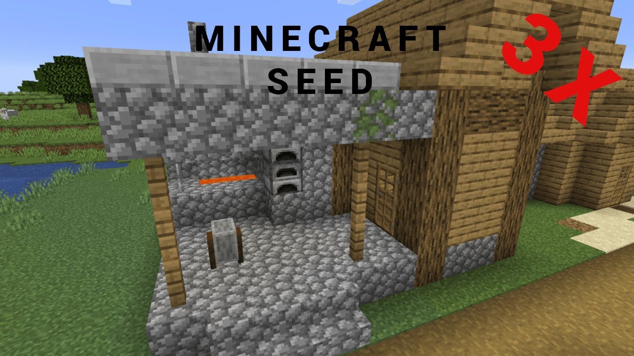 drei schmieden in einem dorf !!! minecraft SEED#1 - YouTube