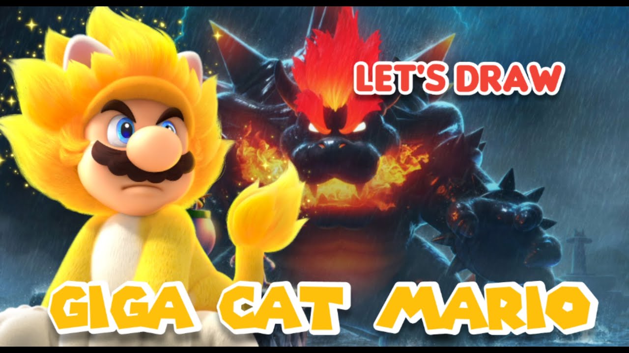 Let's Draw Giga Cat Mario - YouTube