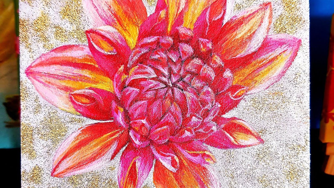 how to draw dahlia flower. flower painting for beginners. #rongtuly # ...