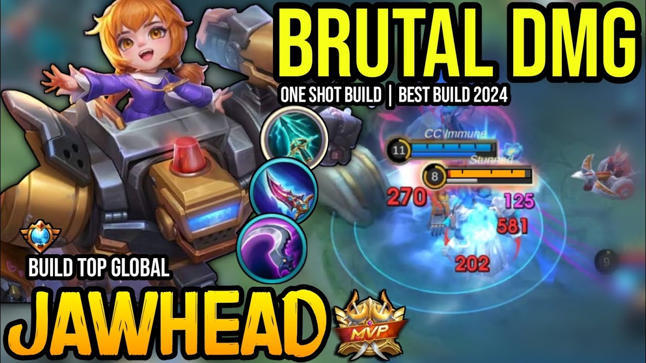 JAWHEAD BEST BUILD 2024 | BUILD TOP GLOBAL JAWHEAD GAMEPLAY | MOBILE ...