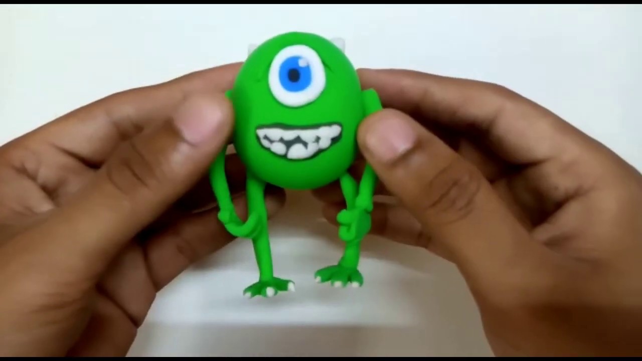 Monsters Inc. |Mike Wazowski Polymer Clay Tutorial - YouTube
