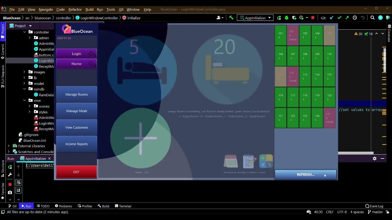 Room Reservation System project - Javafx, MVC - YouTube