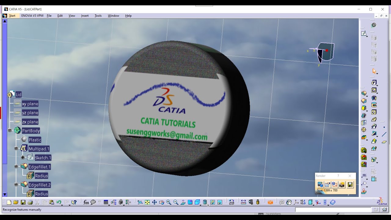 Modeling in CATIA V5, Sticker, Image Mapping, Decal, Tutorials for ...