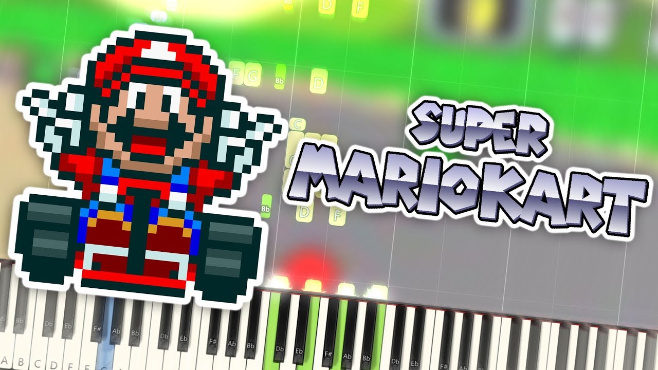 Super Mario Kart - Mario Circuit Theme Piano Tutorial Synthesia - YouTube