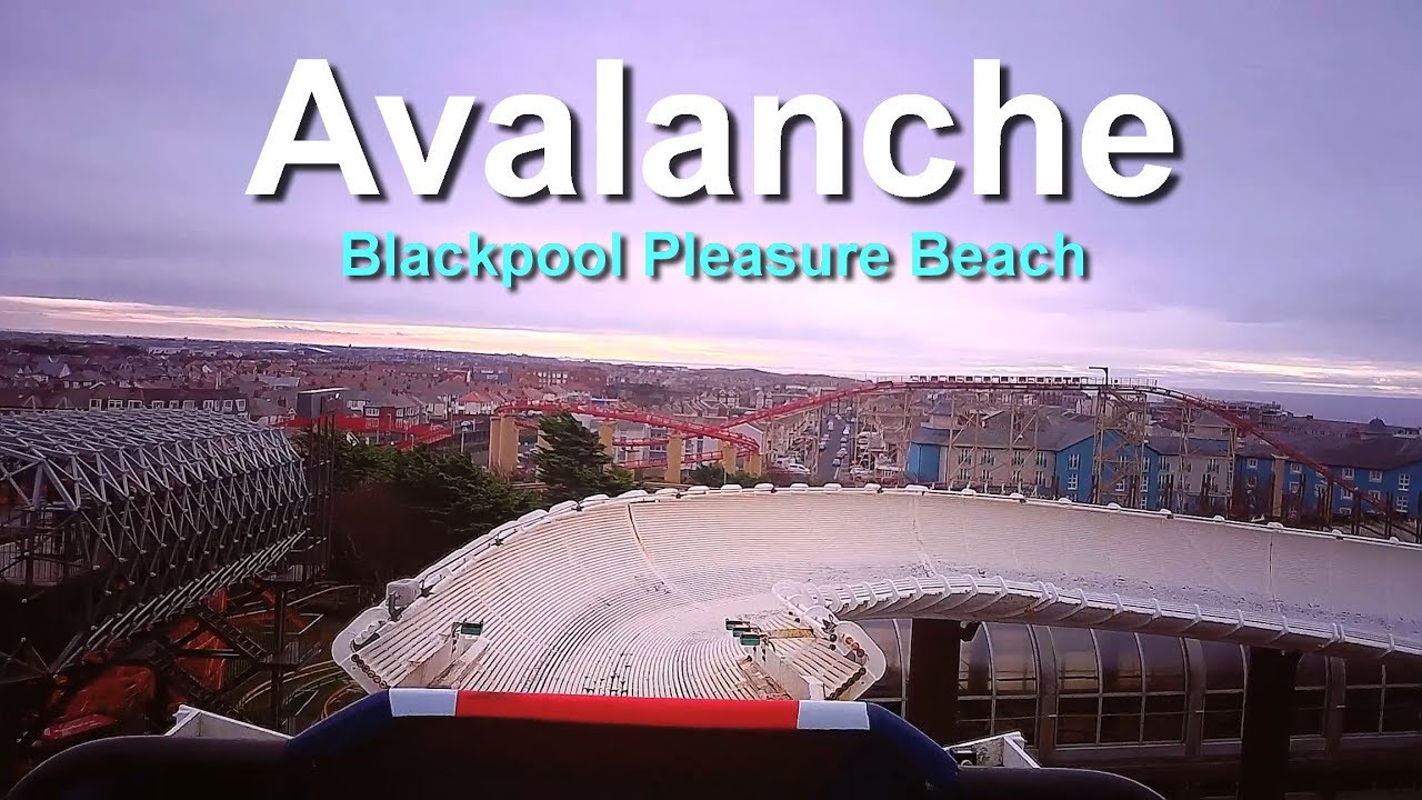 Blackpool Pleasure Beach Avalanche Roller Coaster On Ride Front Seat ...