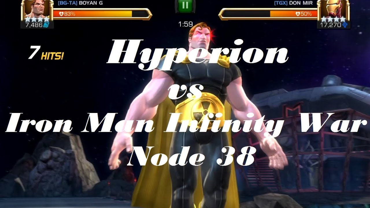 Hyperion vs Node 38 Iron Man Infinity War (IMIW) - Marvel Contest of ...