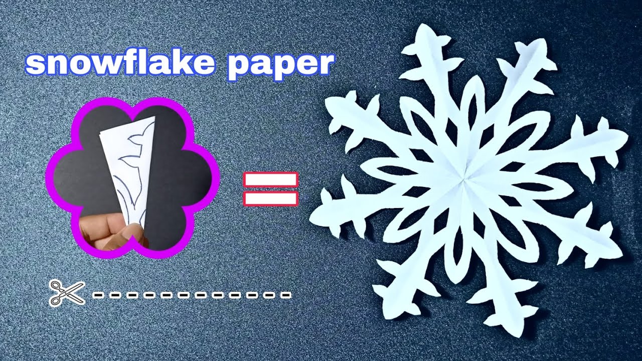 DIY snowflake paper for Christmas day, paper craft ideas, tutorial ...