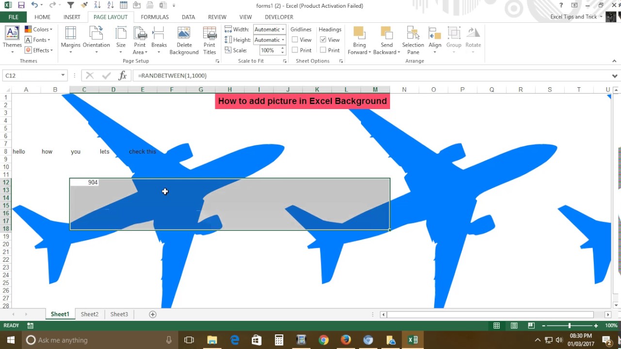 How To Add Picture In Excel Background Hindi YouTube How To Add Picture In Excel Background Hindi YouTube
