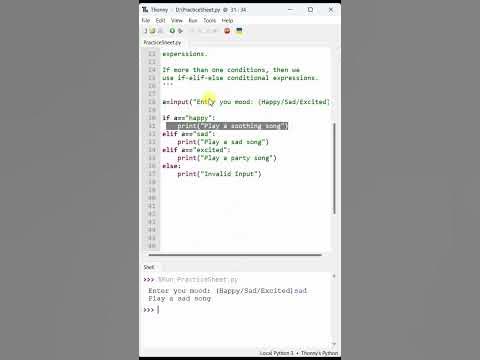 #72 - Conditional Expression (if-elif-else) in python [Part-5] | Python Tutorial | Praveen Kumar ...