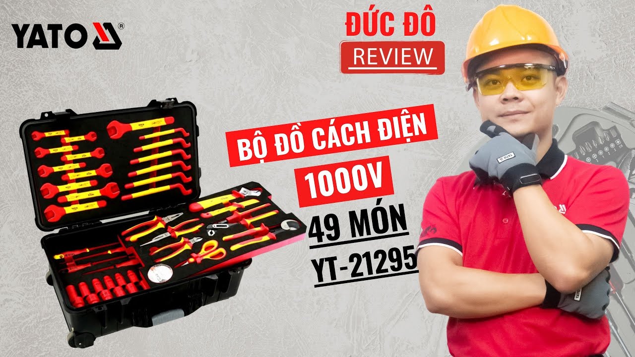 Review | Bộ dụng cụ cách điện 1000V 1/2" 49 món #Yato YT-21295 - YouTube