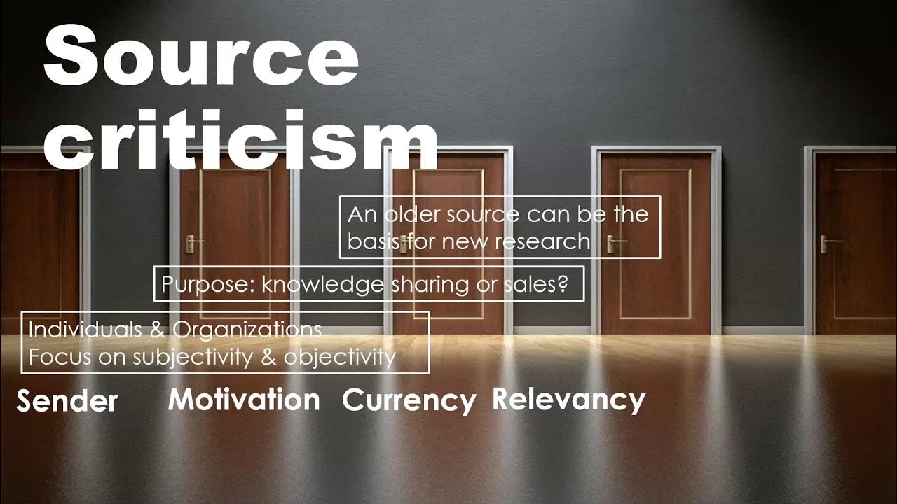The source criticism thing - YouTube