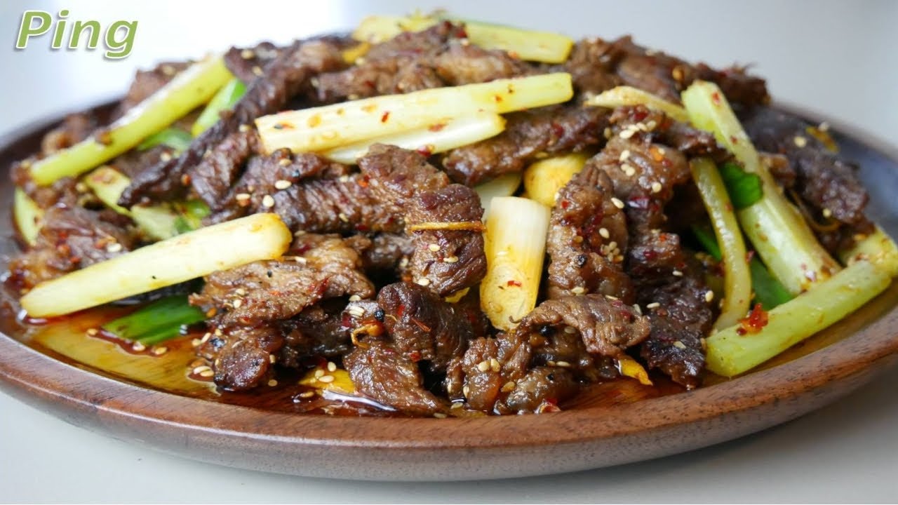 Gan Bian Rindfleisch/ chinesisches Essen wie im Restaurant/Szechuan Art ...