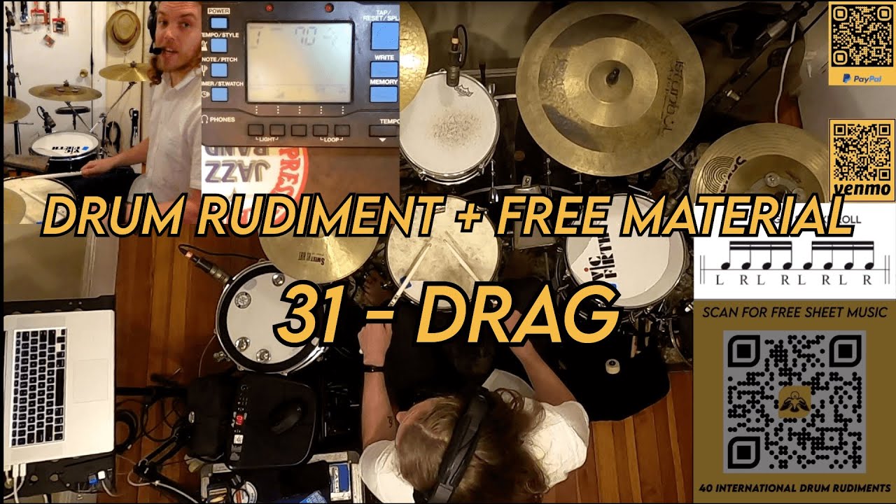 31 - Drag - Drum Rudiments - Caio Moskalkoff - YouTube