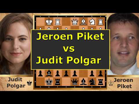 PIKET vs JUDIT POLGAR – Polgar’s Blindfold Brilliance! 🤯♟🔥 #jeroenpiket #juditpolgar #chesslegends