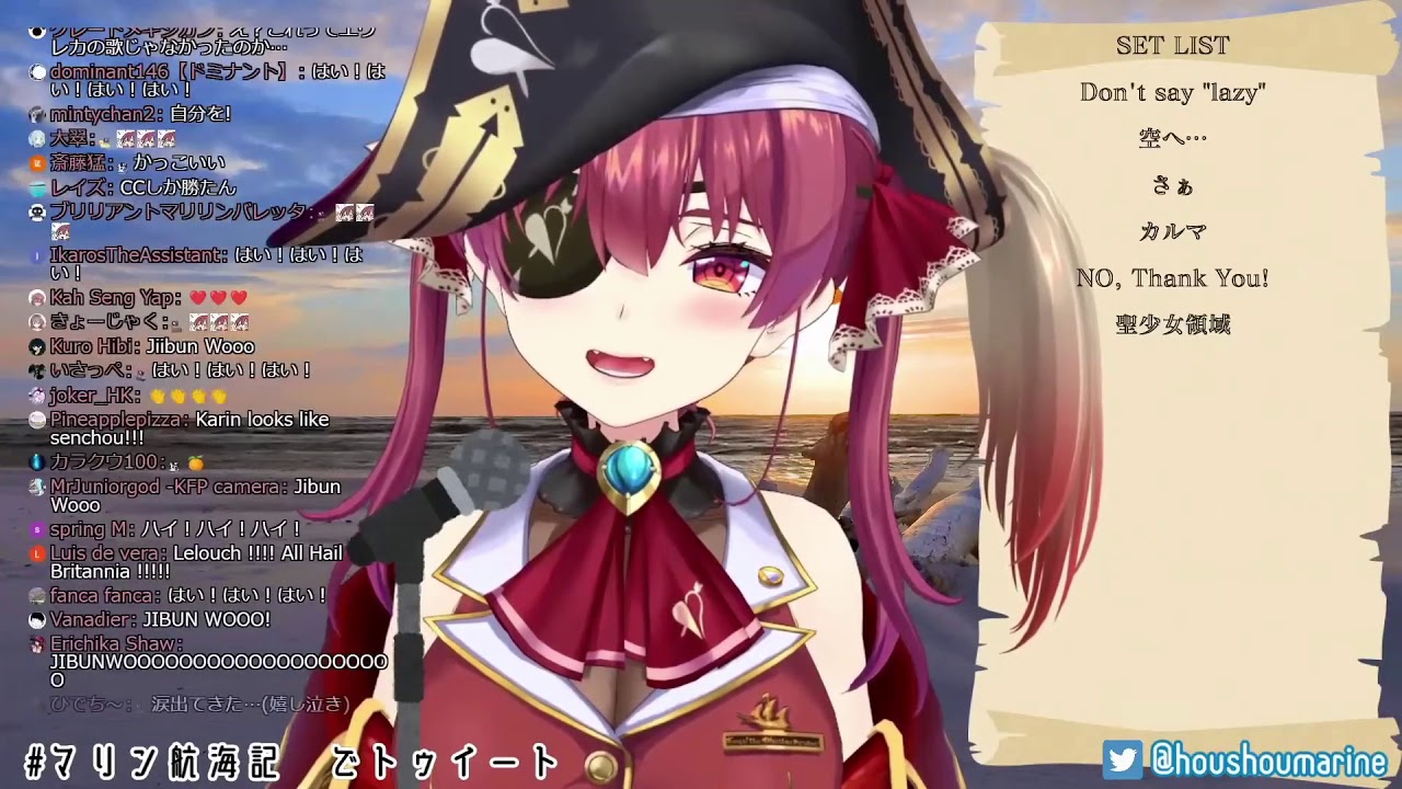 Houshou Marine sings COLORS - YouTube