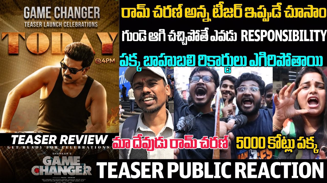 Gamechanger Teaser Theater Response | Ramcharan Fans Celebrations ...