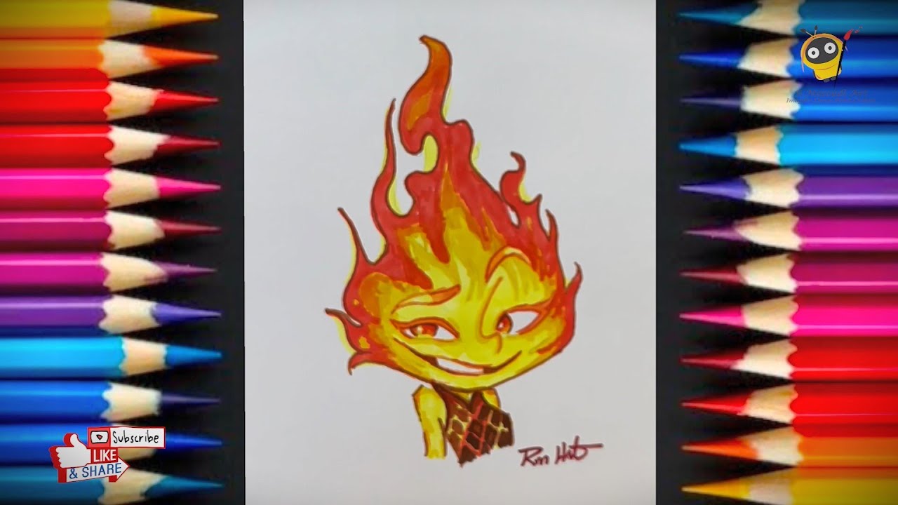 Ember || Elemental || Drawing Tutorial || Step by Step - YouTube