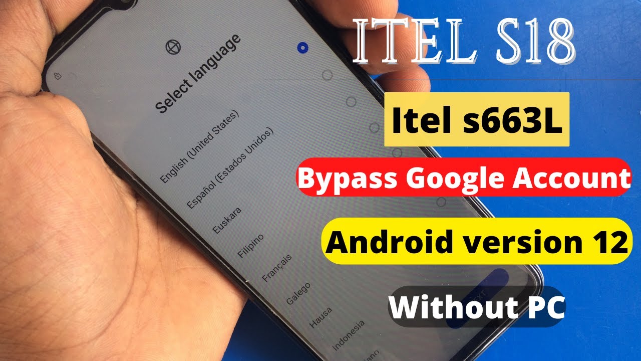 Itel S18 S663L Bypass Google Account Frp Solution Android 12 Without PC ...