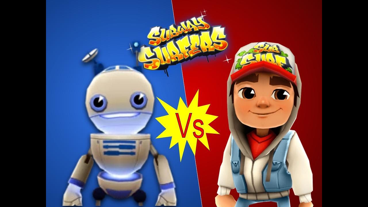 Jake versos Robo no subway surfers - muitas burlas - YouTube