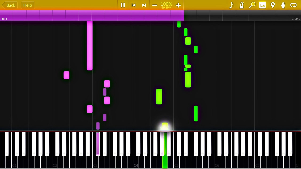 J.S. Bach - Invention No. 7 in E minor (BWV 778) [Synthesia Tutorial ...