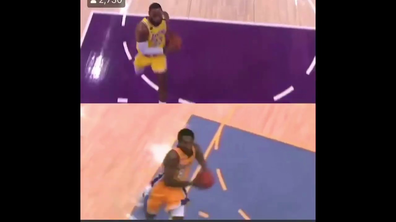 LBJ pay tribute to Kobe Reverse and two-handed Windmill slam dunk｜重現19年前反手大風車灌籃 - YouTube