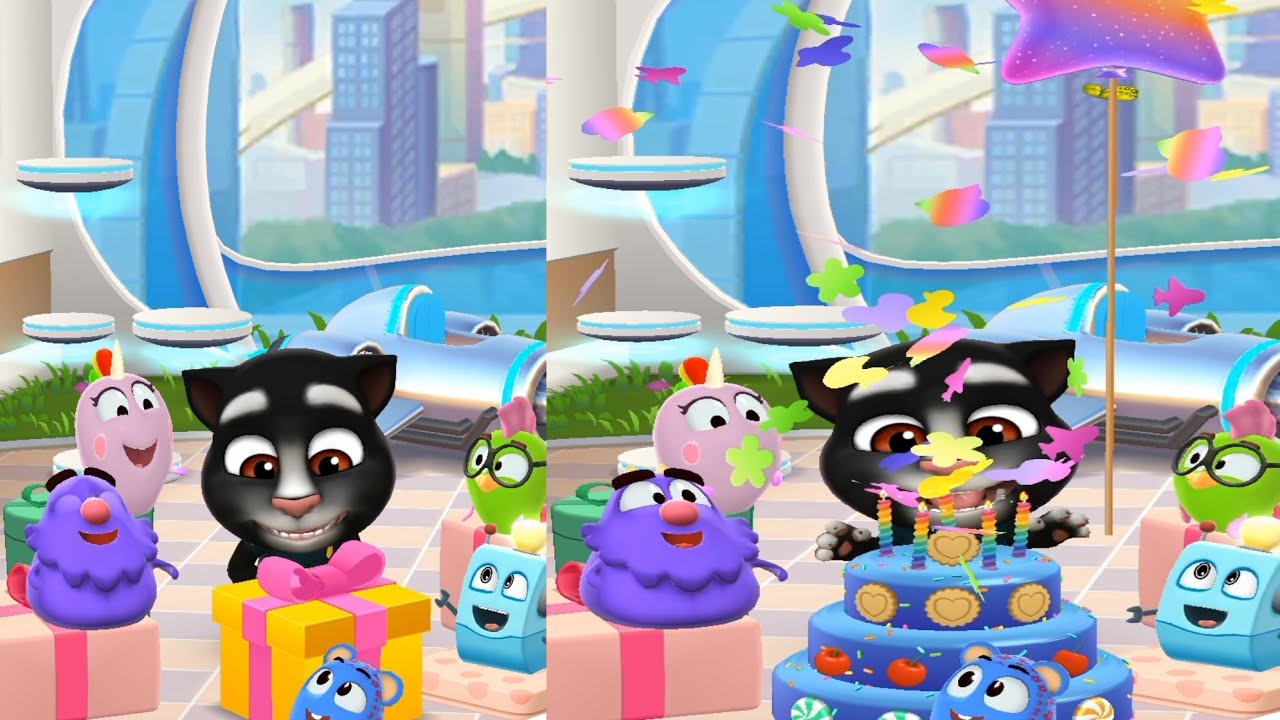 Talking Tom 2 the Happy birthday video gameplay 🎮 talking Tom 2 the ...