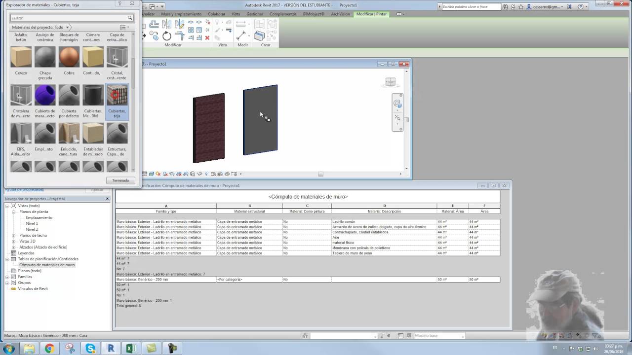 Revit 2017 Computo de pintura - YouTube