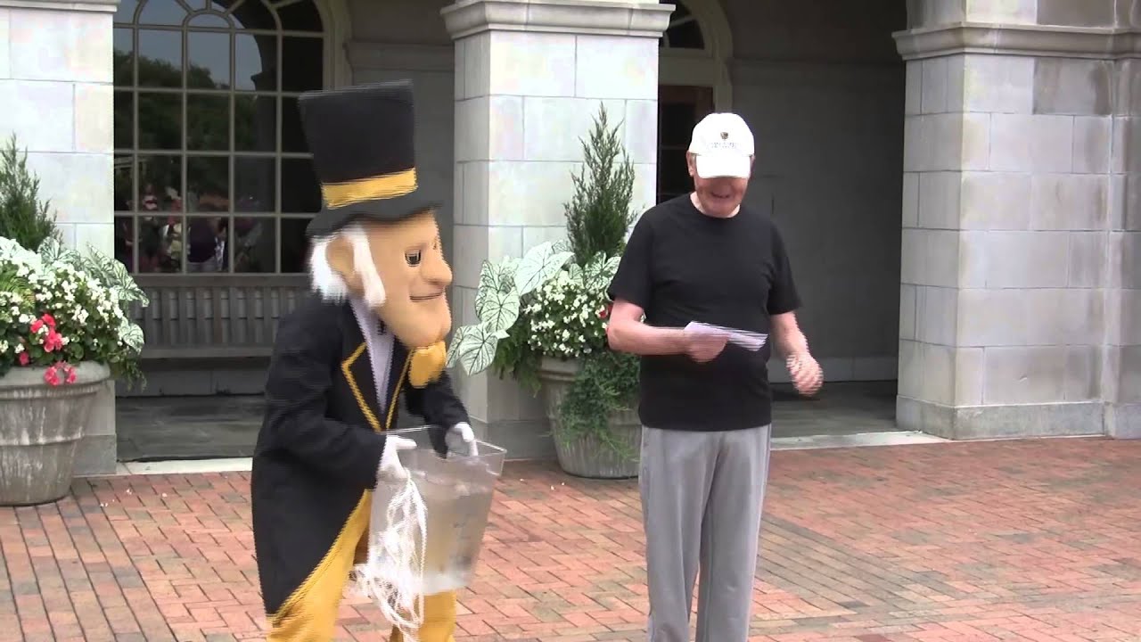 Wake Forest University President Dr. Nathan Hatch Accepts the ALS ...