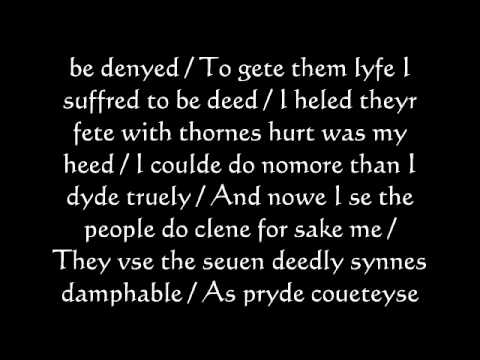 Everyman Morality Play Recited in Middle English - YouTube