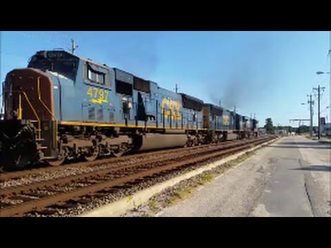 [CSXT]5388 ES40DC,4706 SD70MAC,4797 SD70MAC Leads N019-31 W/Screaming Turbo’s Through Fay NC ...