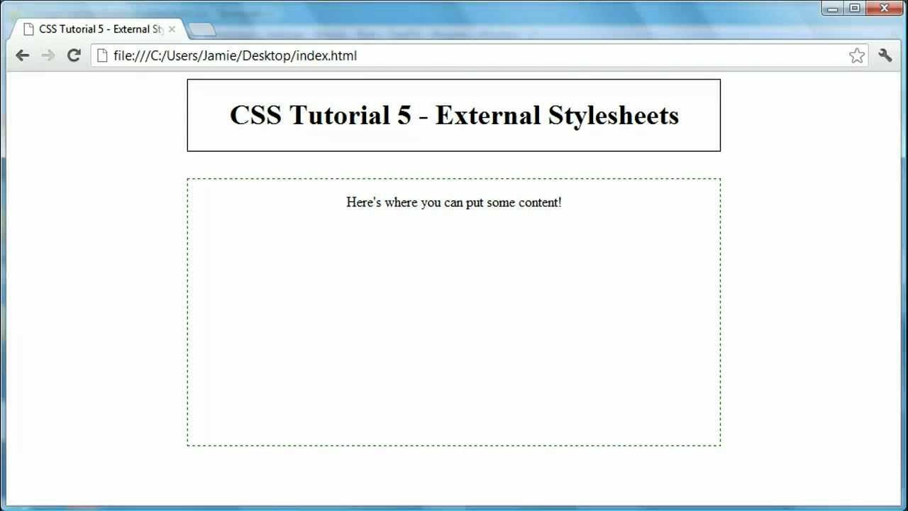 CSS Tutorial 5 - External Stylesheets - YouTube
