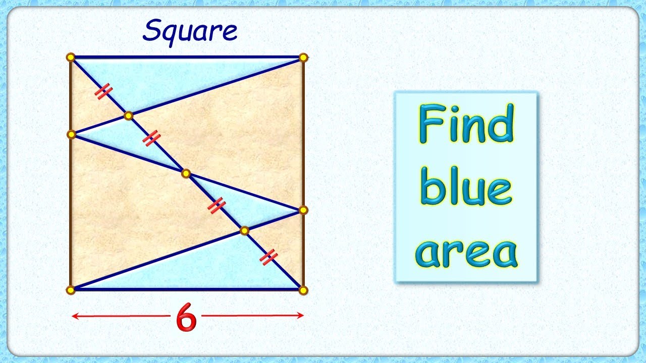 In a square - find blue area #cds #cat #sat #iit #cbse #ssc #cgl #410 ...