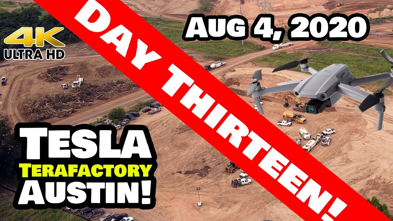 Tesla Gigafactory Austin 4K 8/4/20 - Tesla Terafactory Austin TX ...