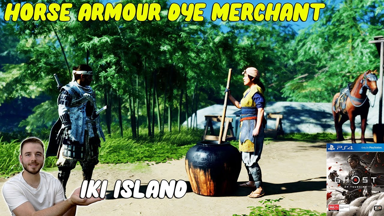Meeting the Horse Armour Dye Merchant | GHOST OF TSUSHIMA | Iki Island ...