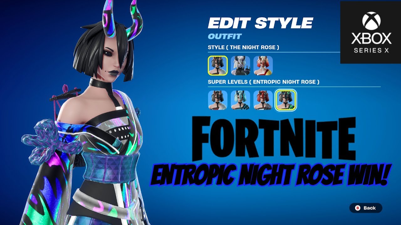 FORTNITE ENTROPIC NIGHT ROSE WIN! XBOX CHAPTER 6 SEASON 1 - YouTube