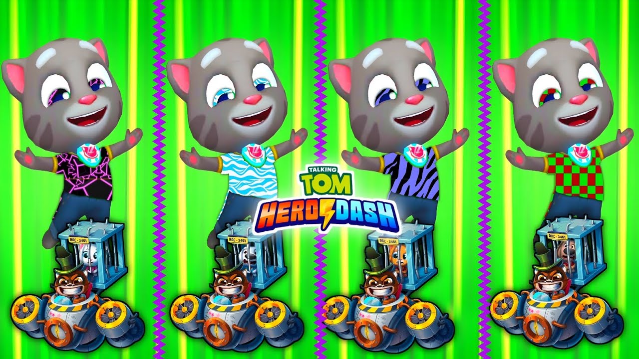 Talking Tom Hero Dash : 4 Super Hero Tom 4 Unique Design Suit & Fights ...