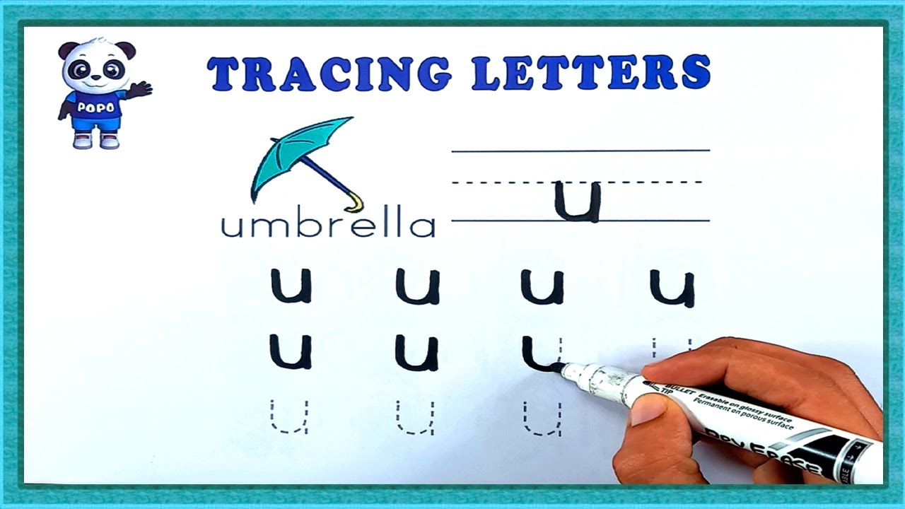 Tracing | Tracing Letter U | Practice Writing Letter U | Kids Learning ...