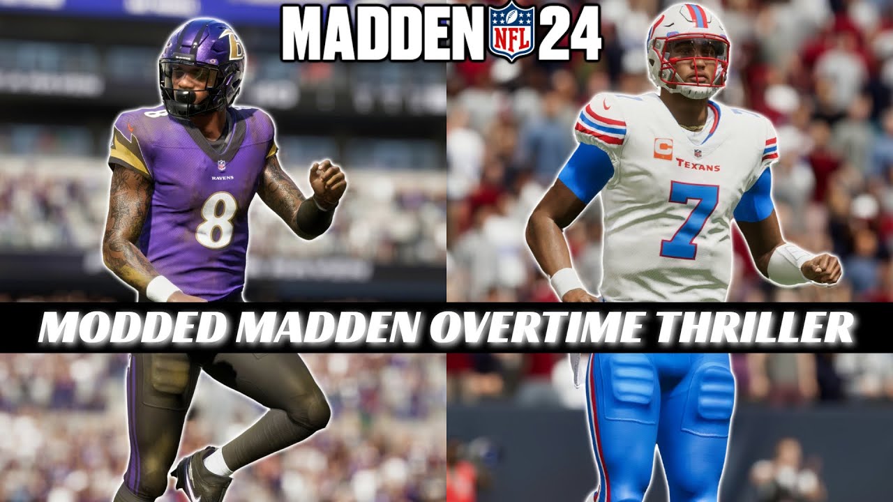 Madden 24 Start Today Mod: Divisional Round Drama! Ravens vs Texans ...
