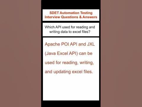 SELENIUM JAVA : APACHE POI API to Read and Write data into Excel File using Java - YouTube