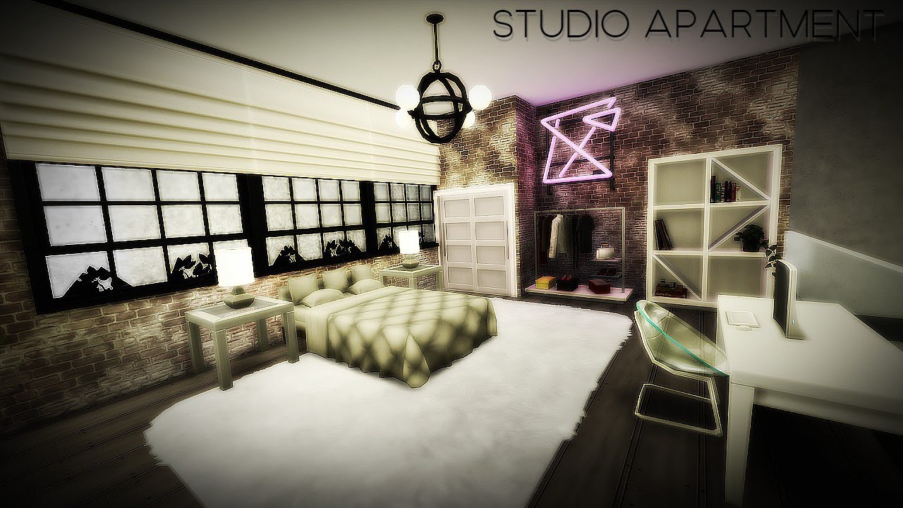 Studio Apartments// The Sims 4: Speed Build - YouTube