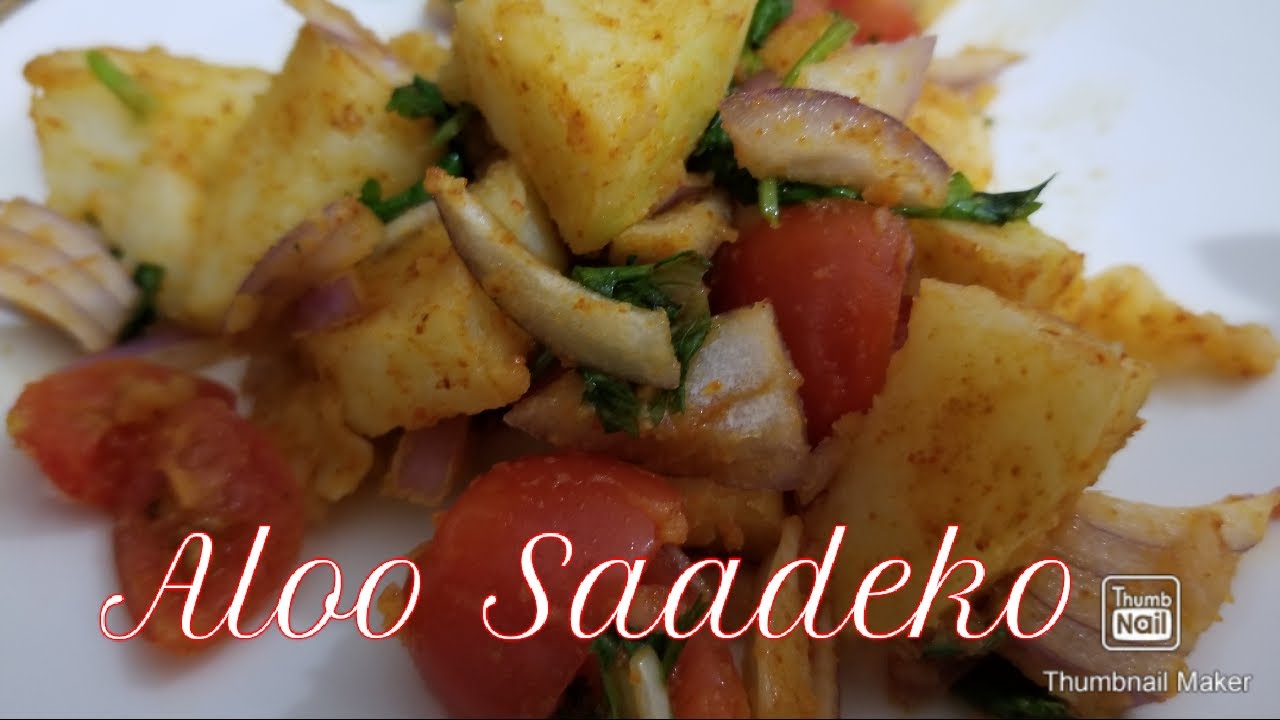 How to Make Aloo Saadeko - Chat (Potato Salad) - Making Nepali Food ...