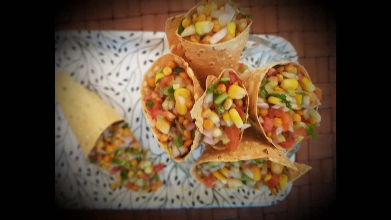 Papad Cone Chaat Recipe - YouTube
